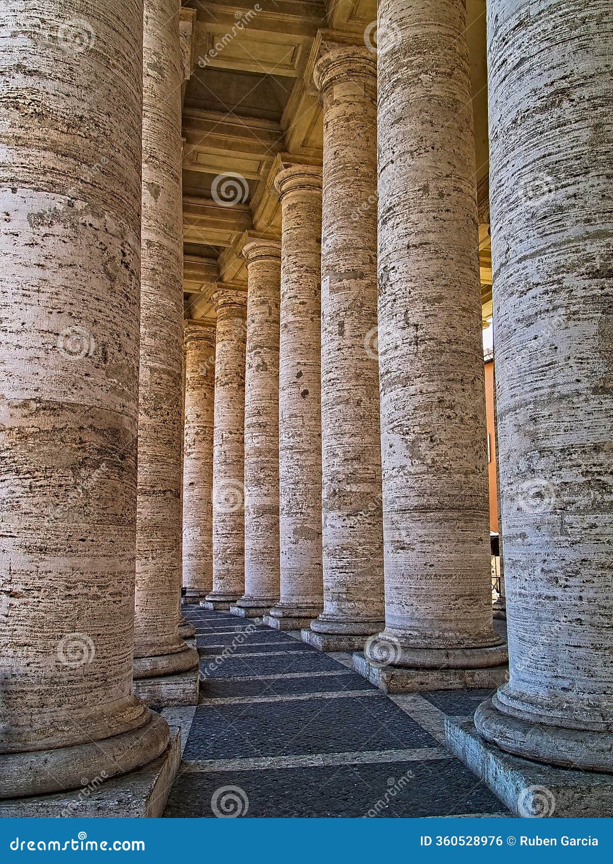 Doric Colonnade of St. Peter S Square Stock Photo - Image of ...