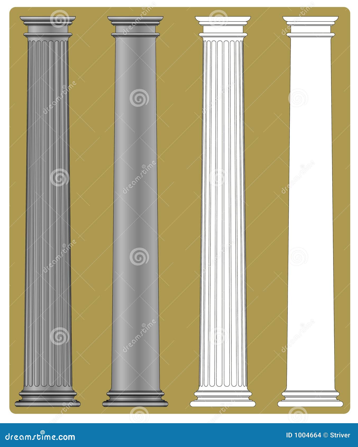 Doric Column stock illustration. Illustration of architectural - 1004664
