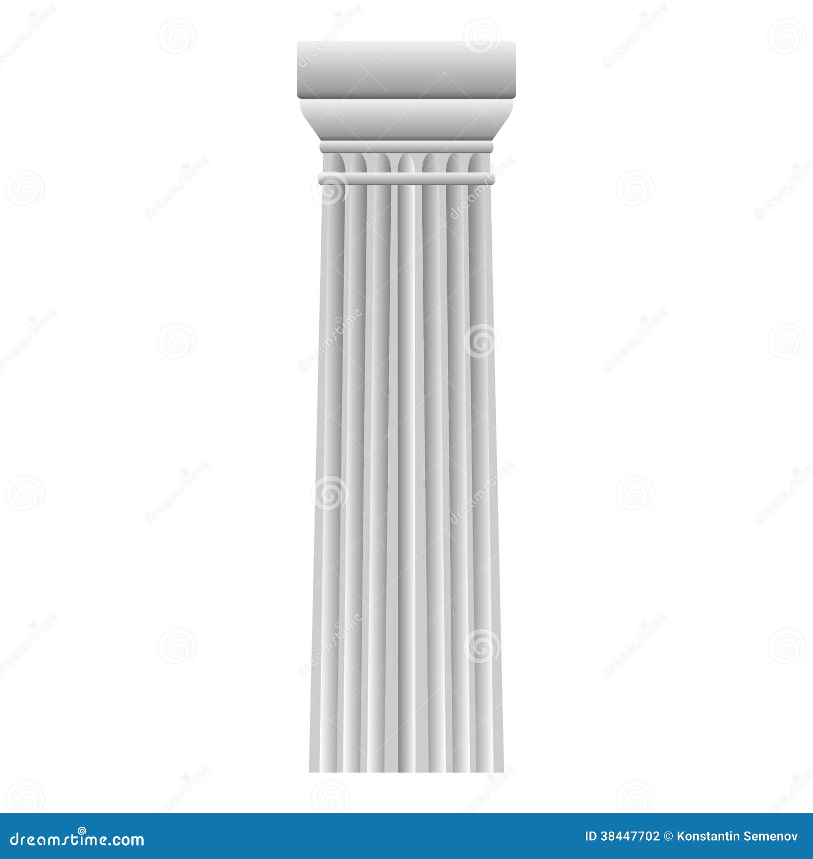 Doric column stock illustration. Illustration of aged - 38447702