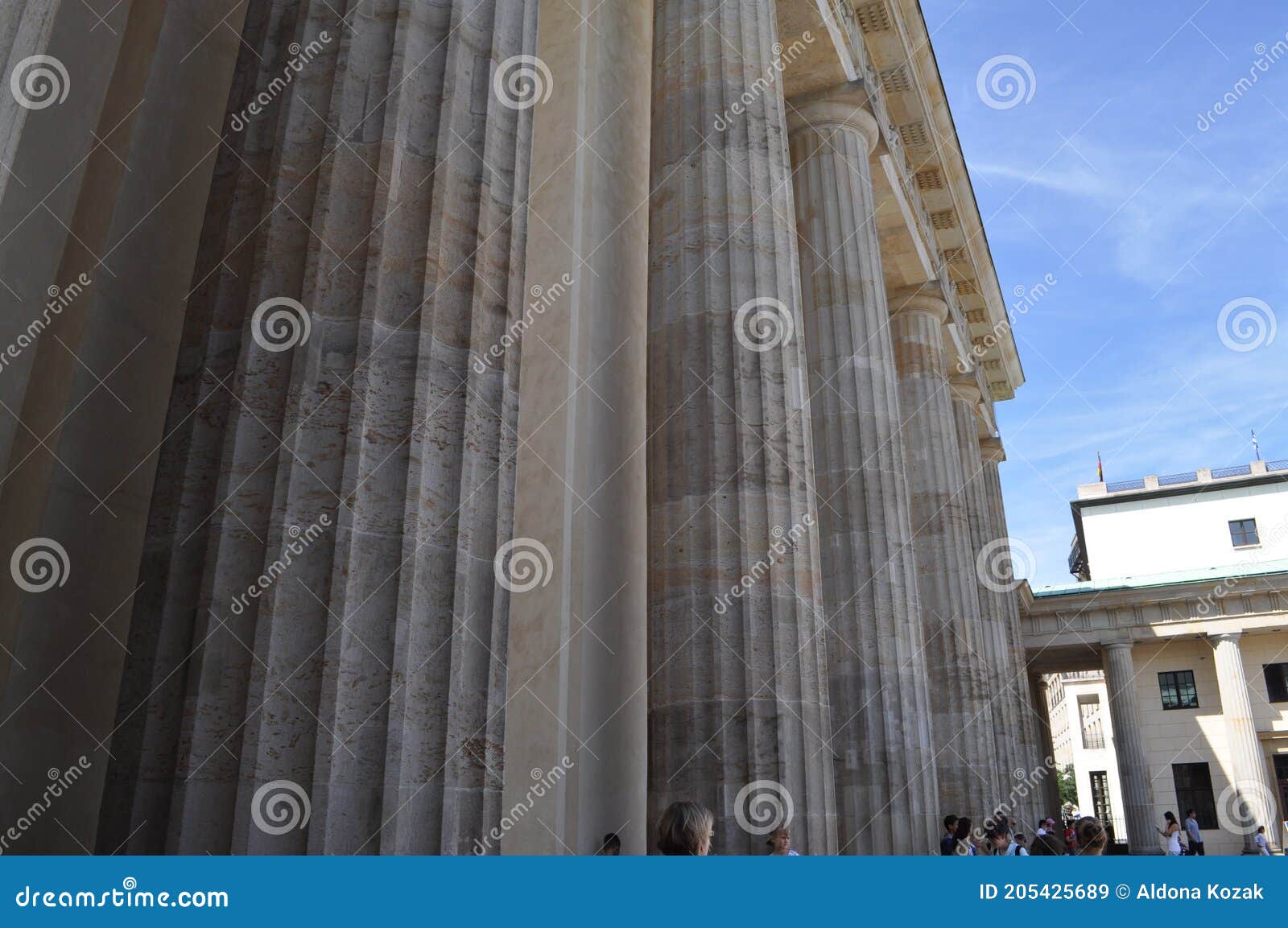 Doric Column Classic Sandstone Gate Brandenburg Gate Stock Image ...