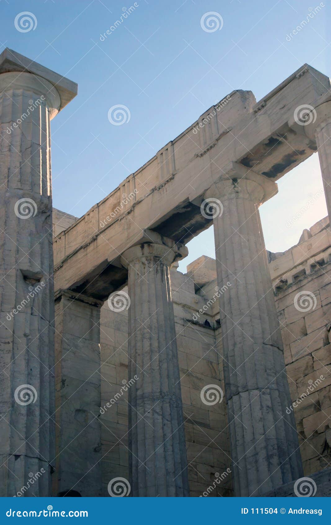 Doric columns stock photo. Image of ruins, europe, monumental - 111504