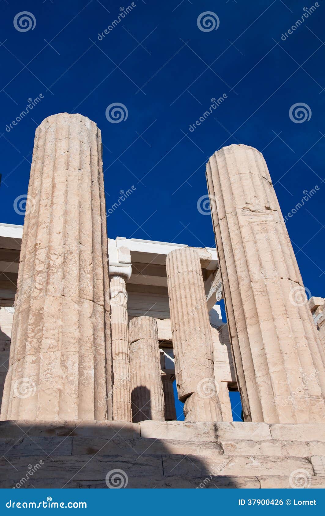 Doric Columns. Athens, Greece Stock Photo - Image of construction ...
