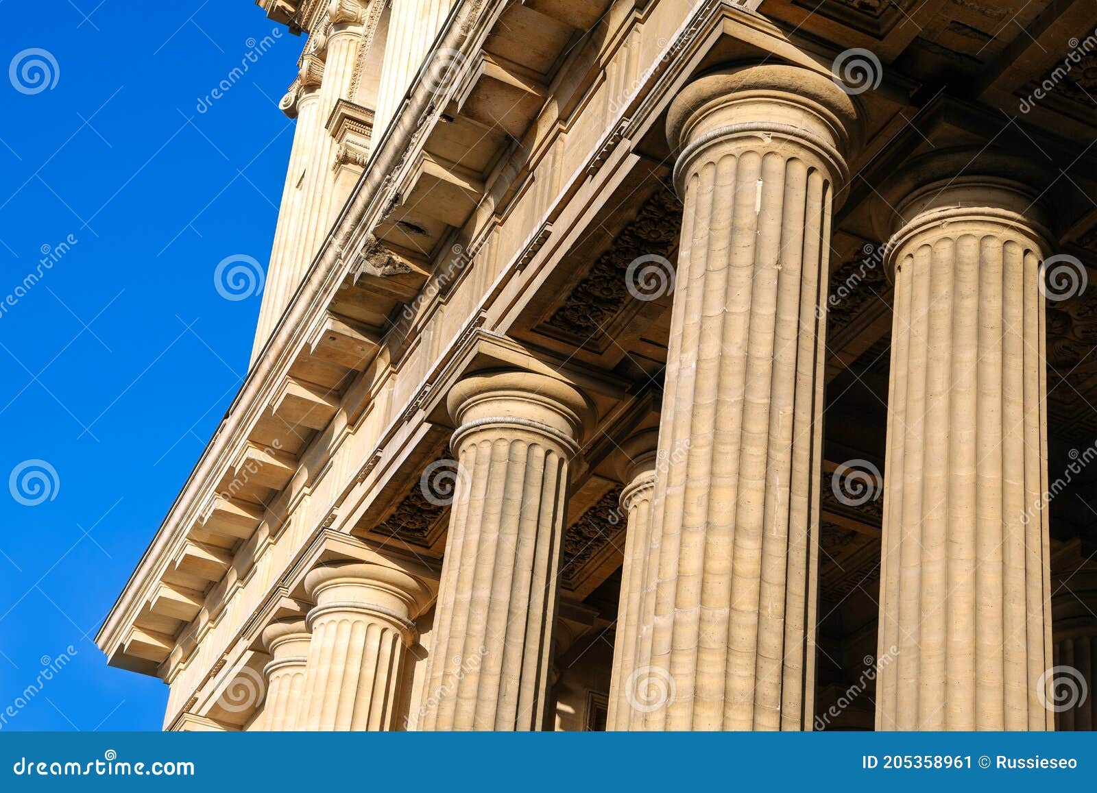 Doric Columns stock image. Image of europe, classical - 205358961