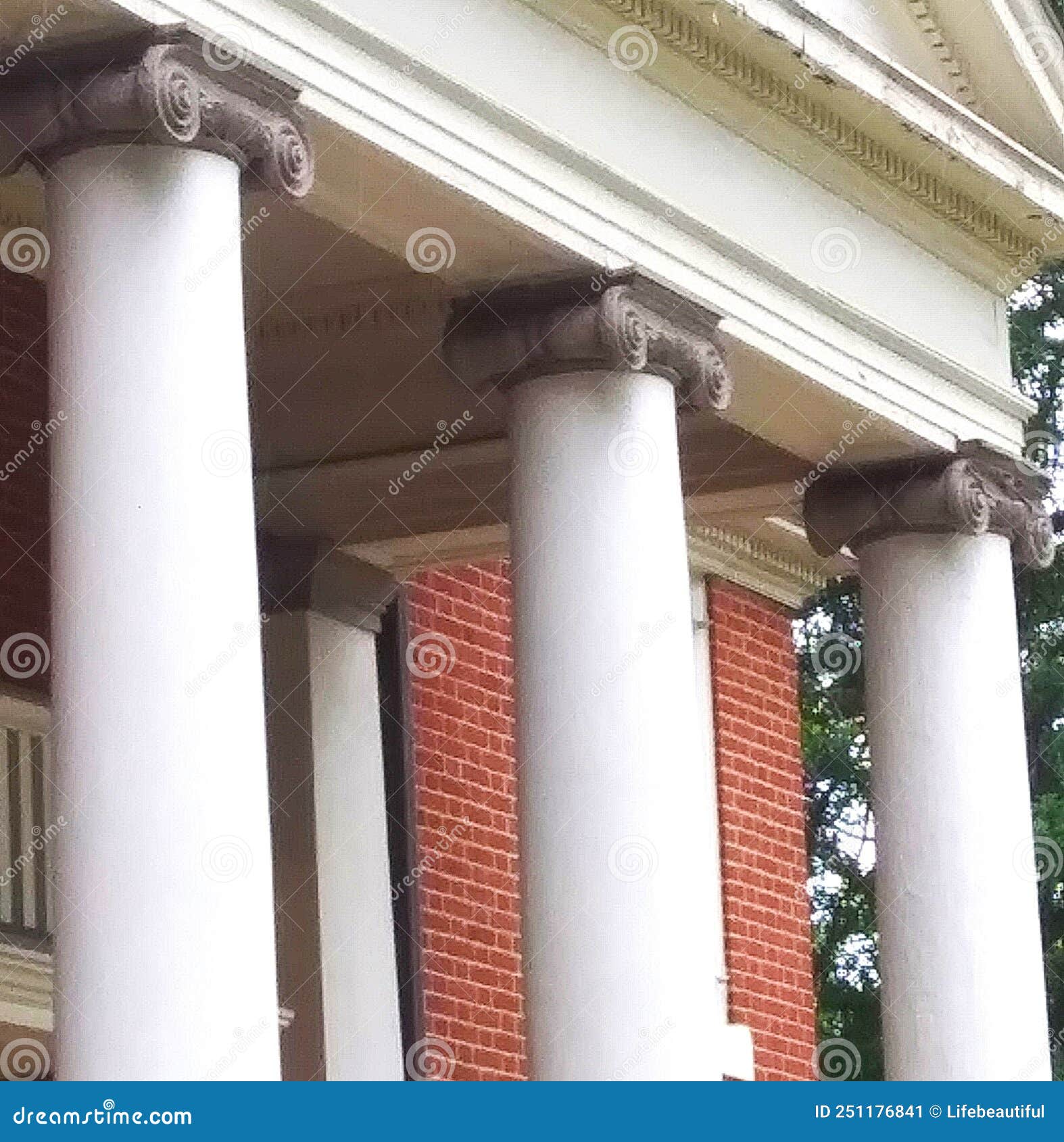 Doric columns stock image. Image of doric, wall, columns - 251176841