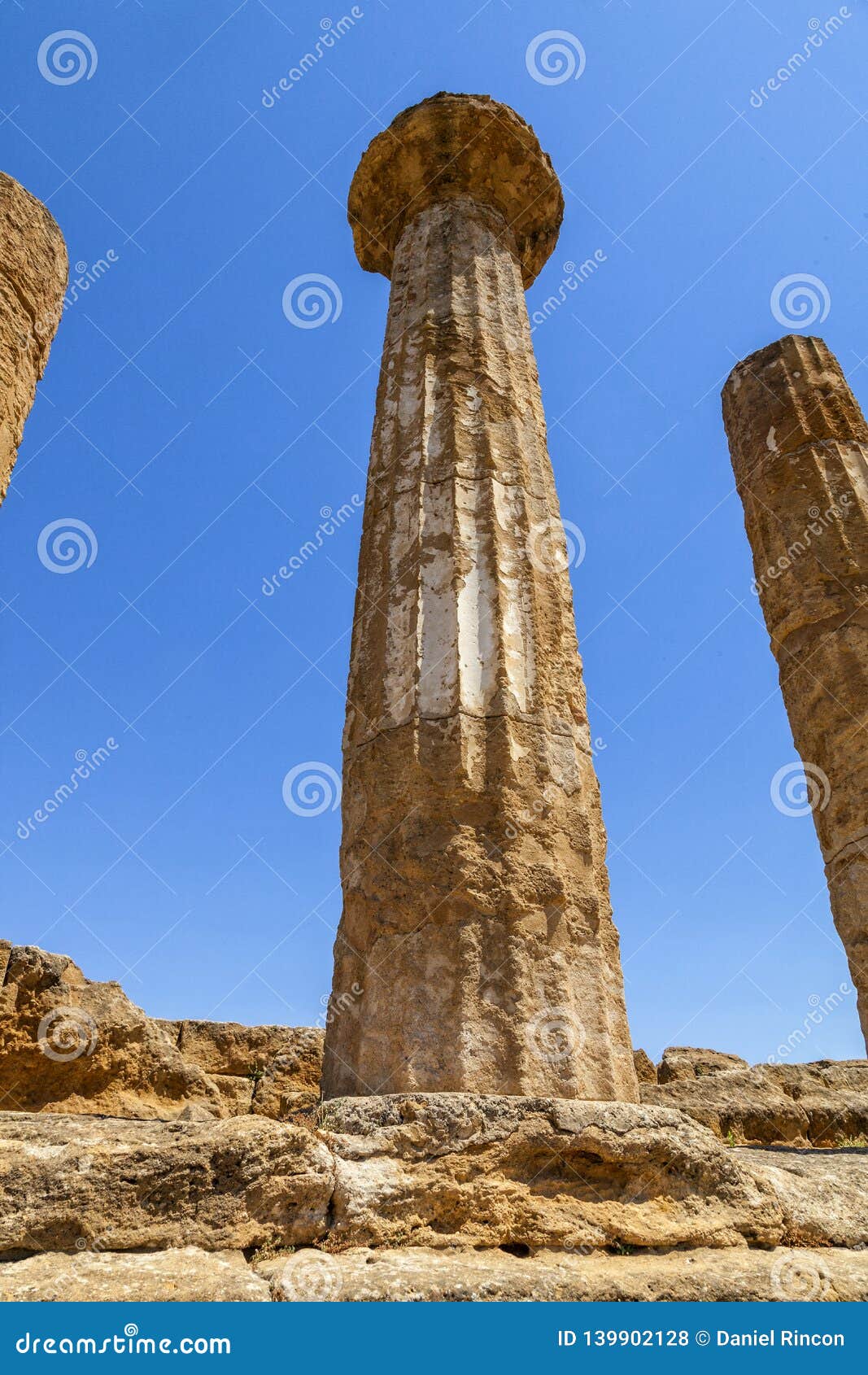 Doric Columns of Hercules or Heracles Temple .the Most Ancient of the ...