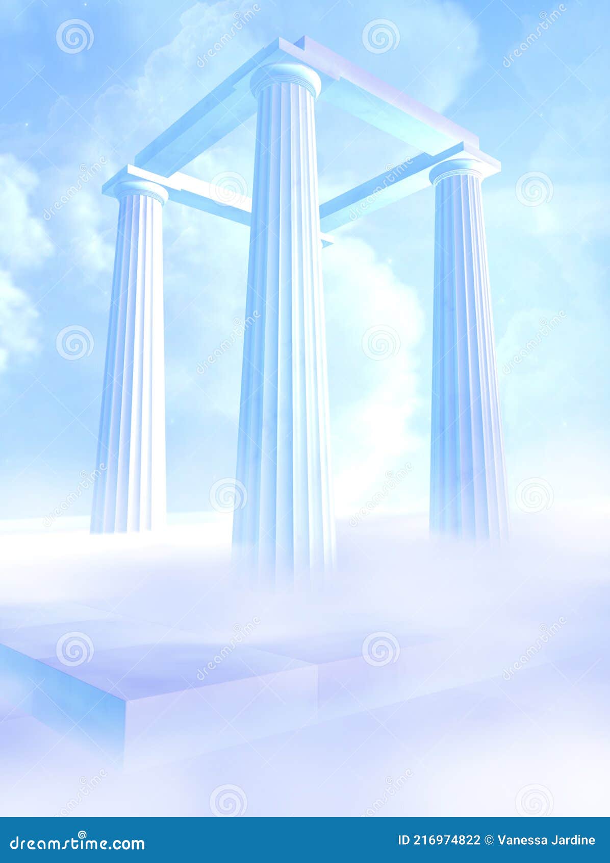 Gazebo With Doric Columns Royalty-Free Cartoon | CartoonDealer.com ...