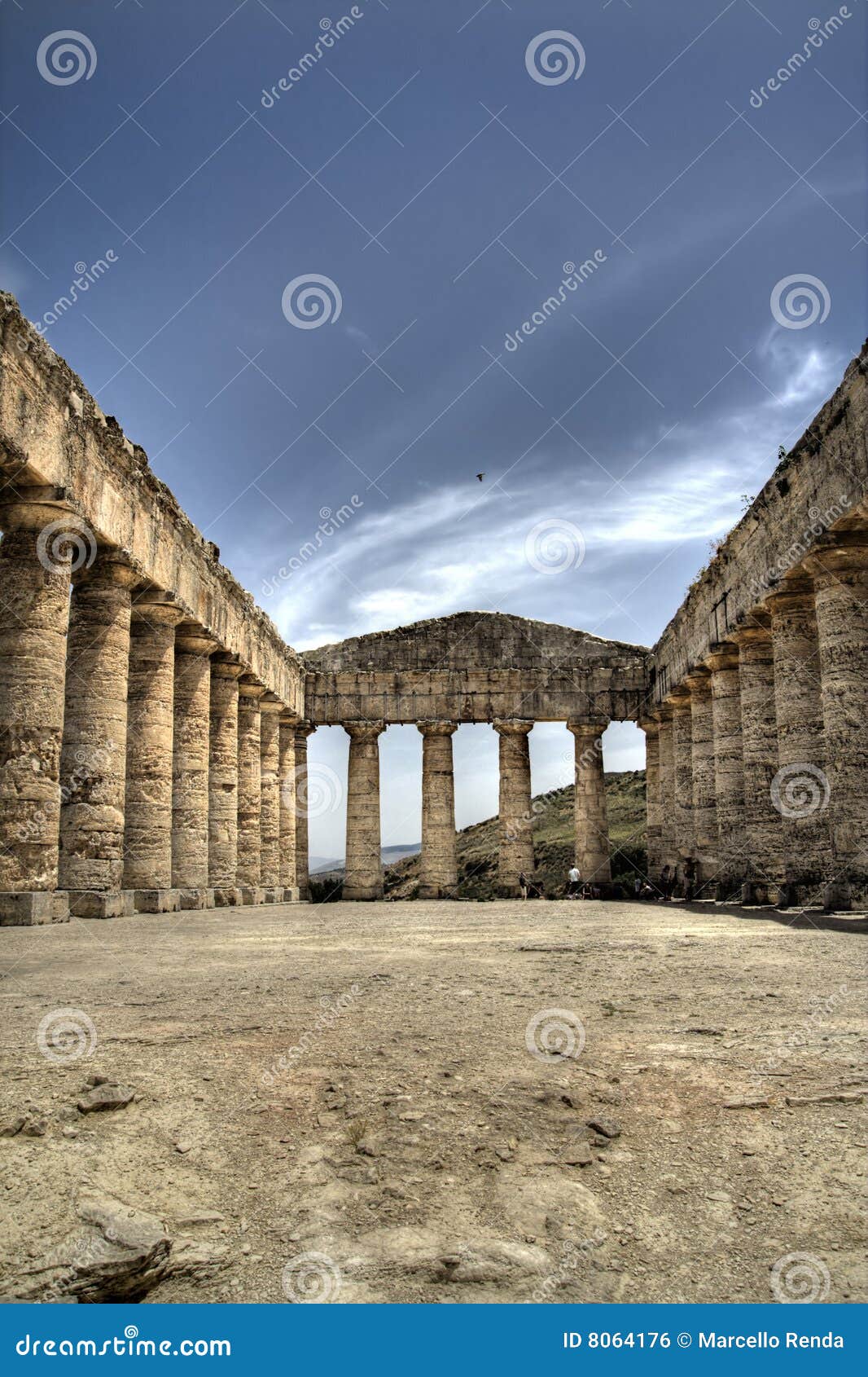 Doric Temple stock photo. Image of cloud, acropolis, greek - 8064176