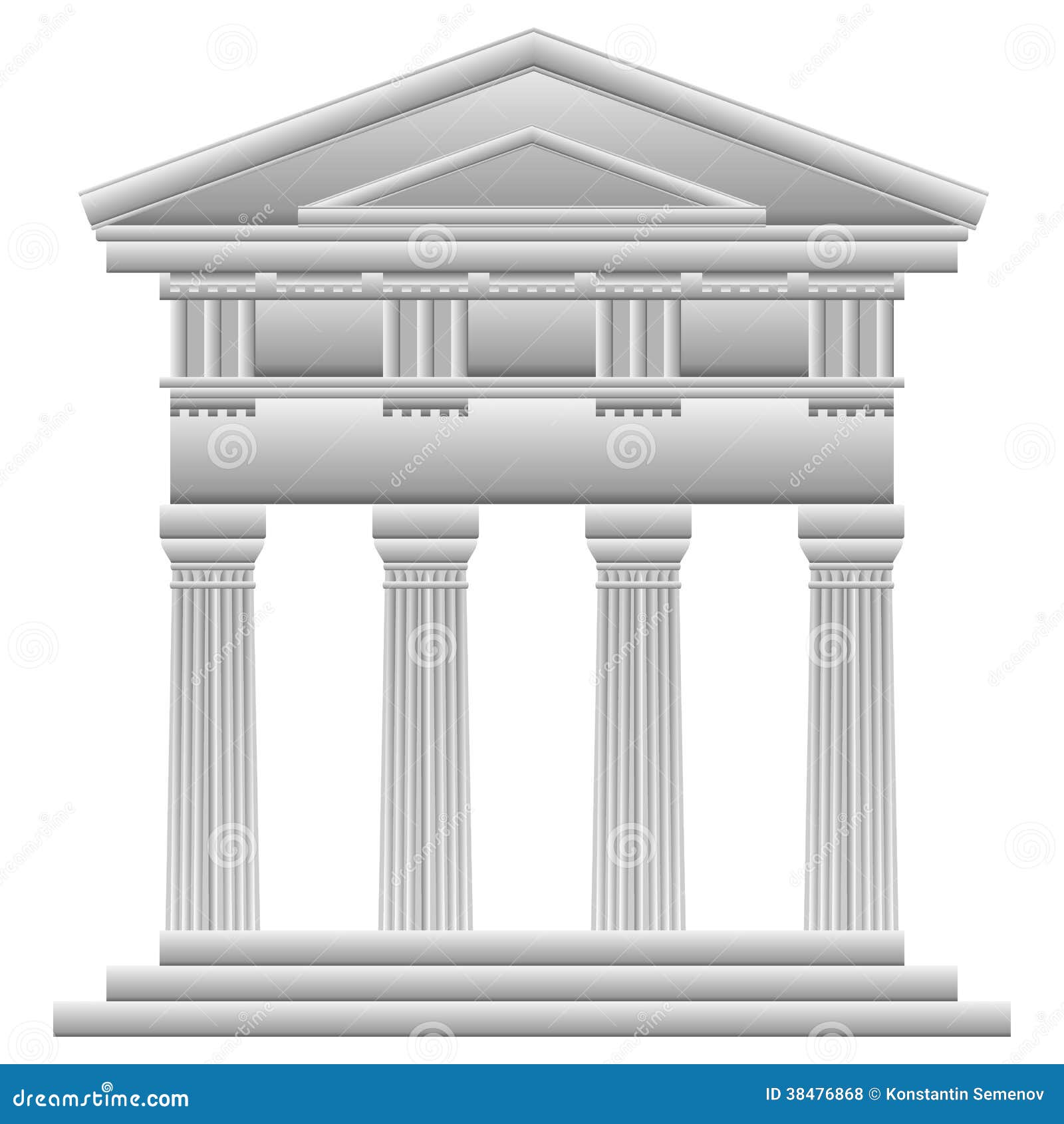 Doric temple stock vector. Illustration of bank, culture - 38476868
