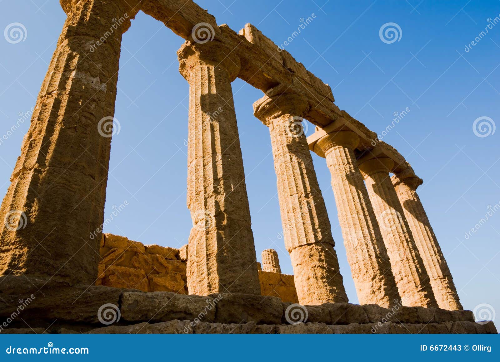 Dorics Columns of Valley of Temples Stock Image - Image of ...