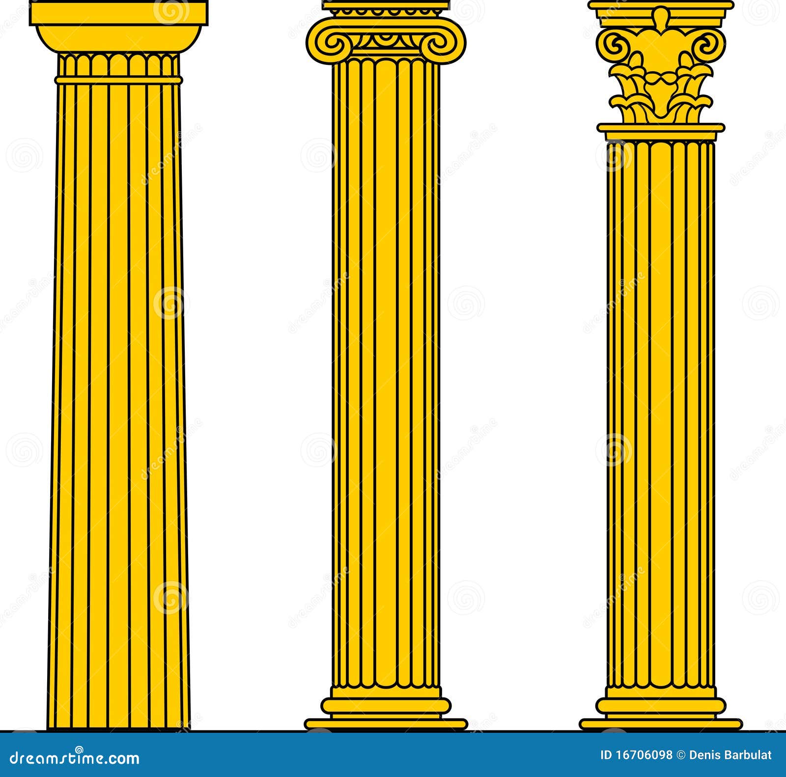 Dorique, Ionique Et Corinthien Photos libres de droits - Image: 16706098