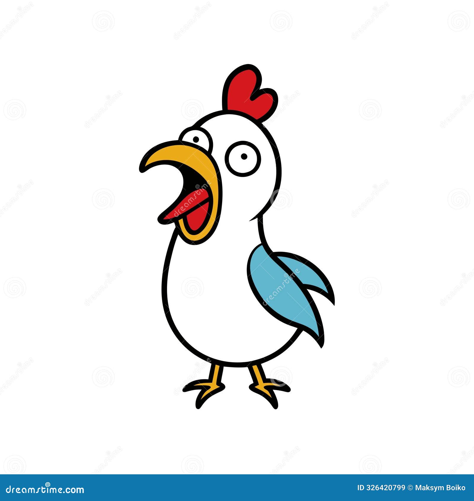 Dorking Chicken Screams Icon Vector Stock Vector - Illustration of ...