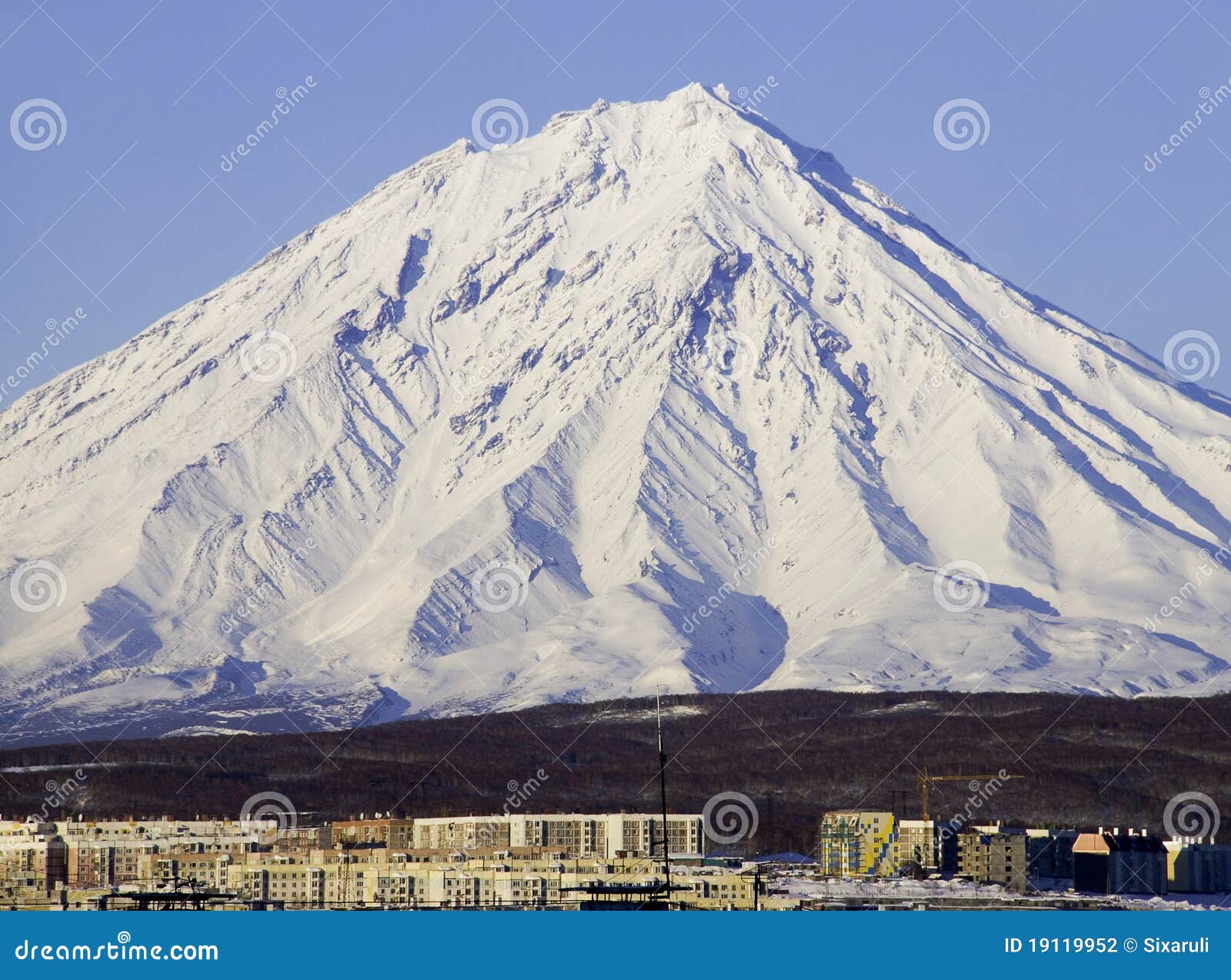 Dormant volcano stock photo. Image of city, light, range - 19119952