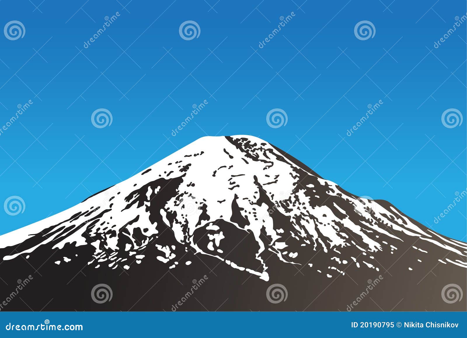 Dormant volcano stock vector. Illustration of nature - 20190795