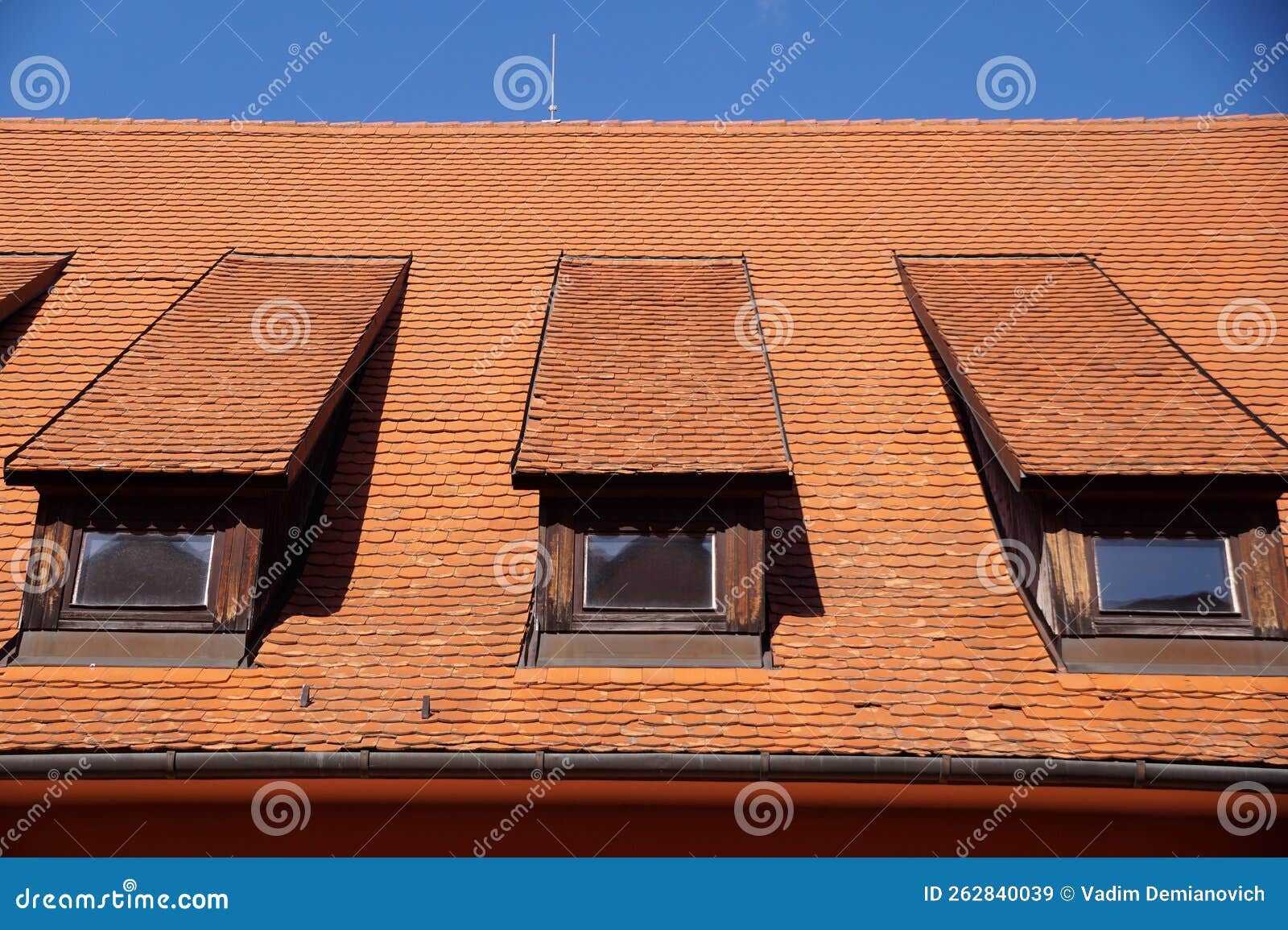 Dormer Windows on the Roof of the Building Stock Image - Image of ...