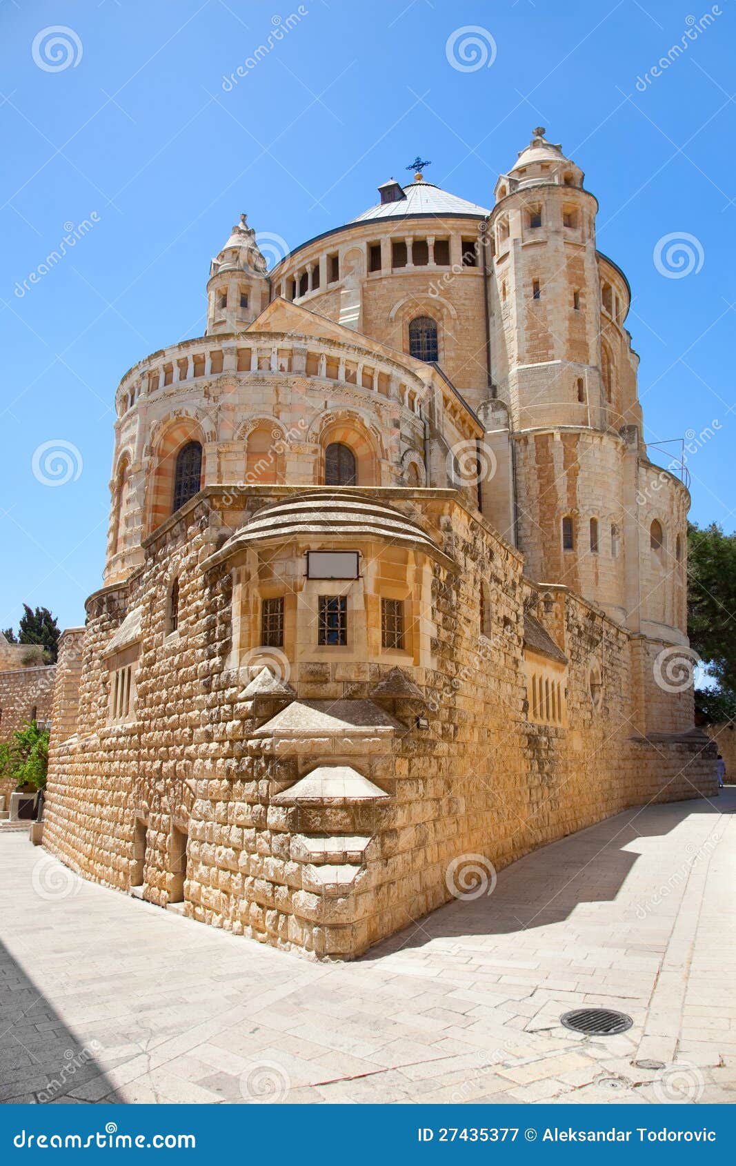 The Dormition Abbey On Mount Zion. Catholic Sanctuary In Jerusalem ...