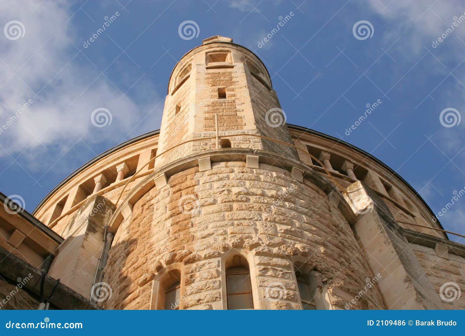 Ancient Abby Vaulted Walkway With Pillars Open To Courtyard Royalty ...