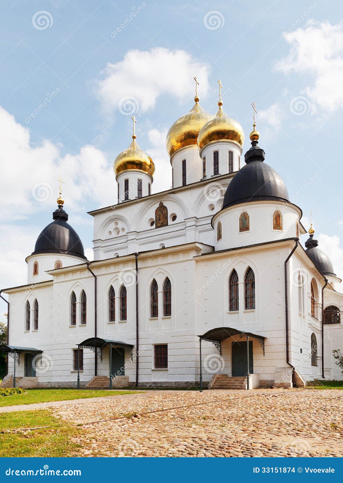 Dormition Cathedral of Dmitrov Kremlin, Russia Stock Photo - Image of ...