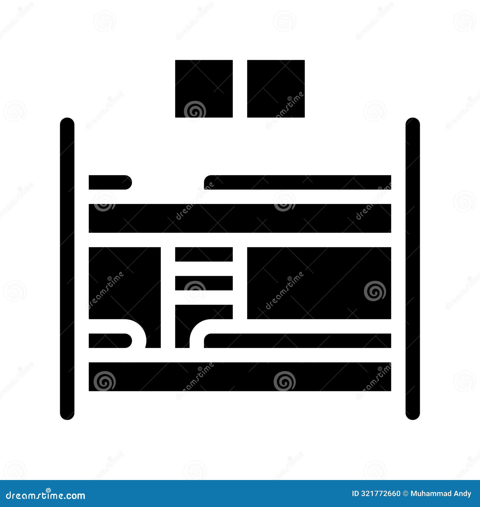 Dormitory Icon. with a Soild Style. Suitable for Use on Websites, UI ...