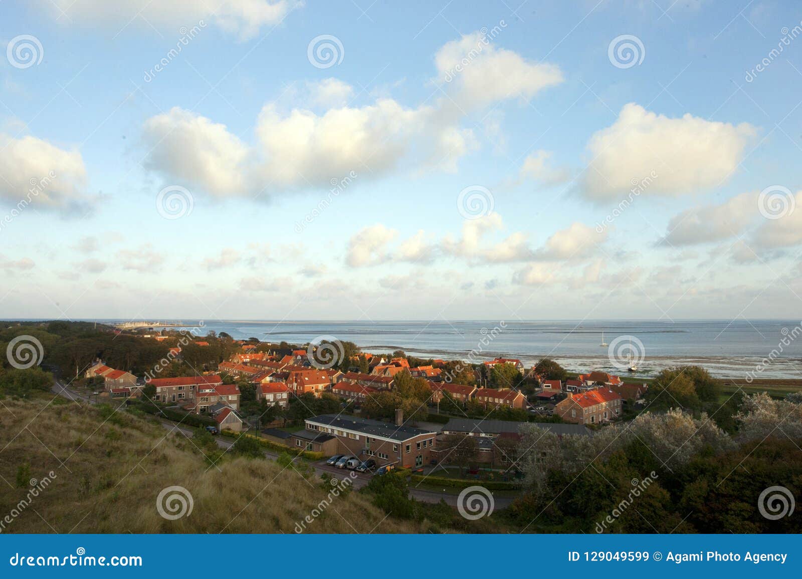 Dorp Oost-Vlieland; Village Oost-Vlieland (Netherlands) Stock Image ...