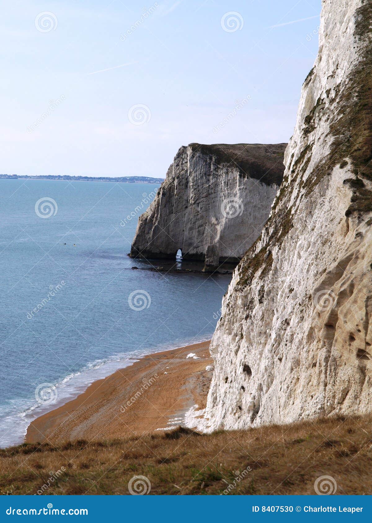 Chalk Cliffs on Dorset Coast Stock Photo - Image of beach, cliffs: 8407530