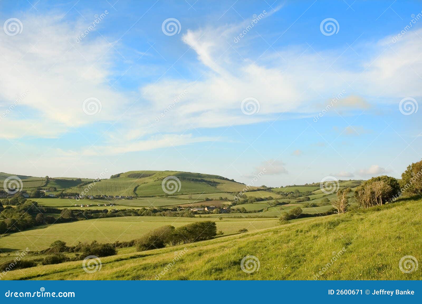 Dorset countryside stock image. Image of clouds, village - 2600671