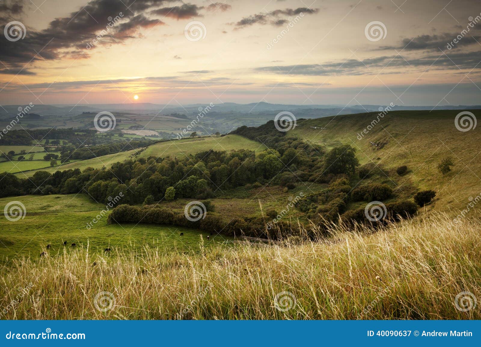 Dorset Sunset stock image. Image of scenic, destination - 40090637
