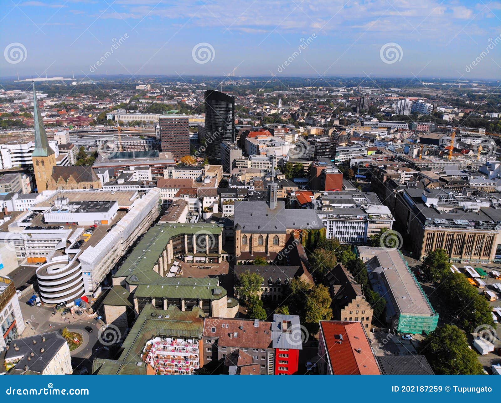 Dortmund city, Germany stock image. Image of aerial - 202187259