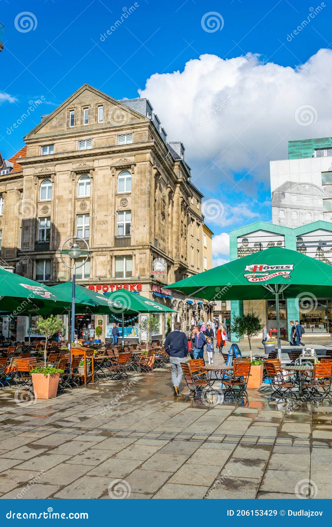 DORTMUND, GERMANY, APRIL 30, 2018: View of Markt Square in the Center ...