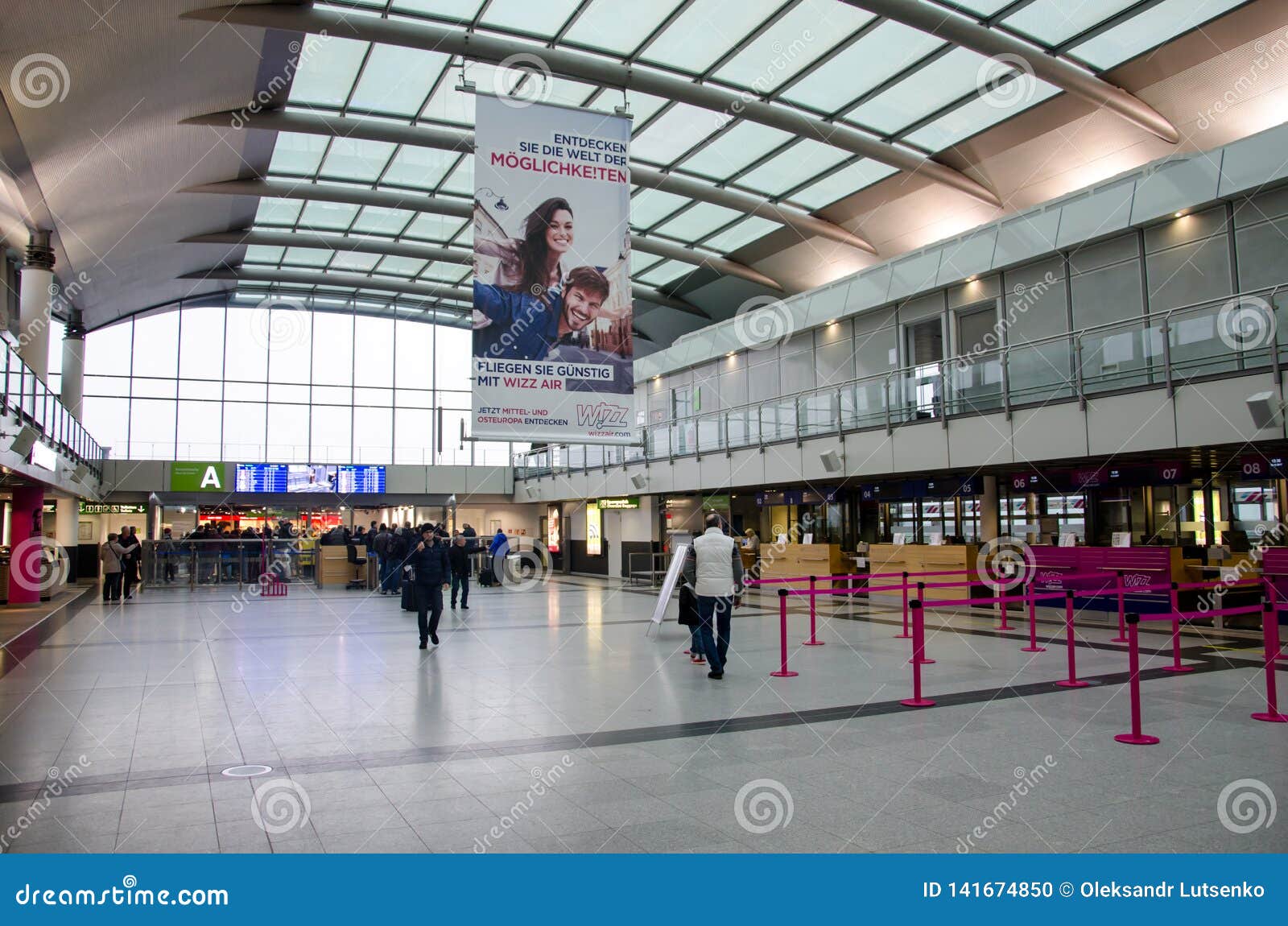 Dortmund, Germany - December 13, 2017: Airport Terminal. Dortmund ...