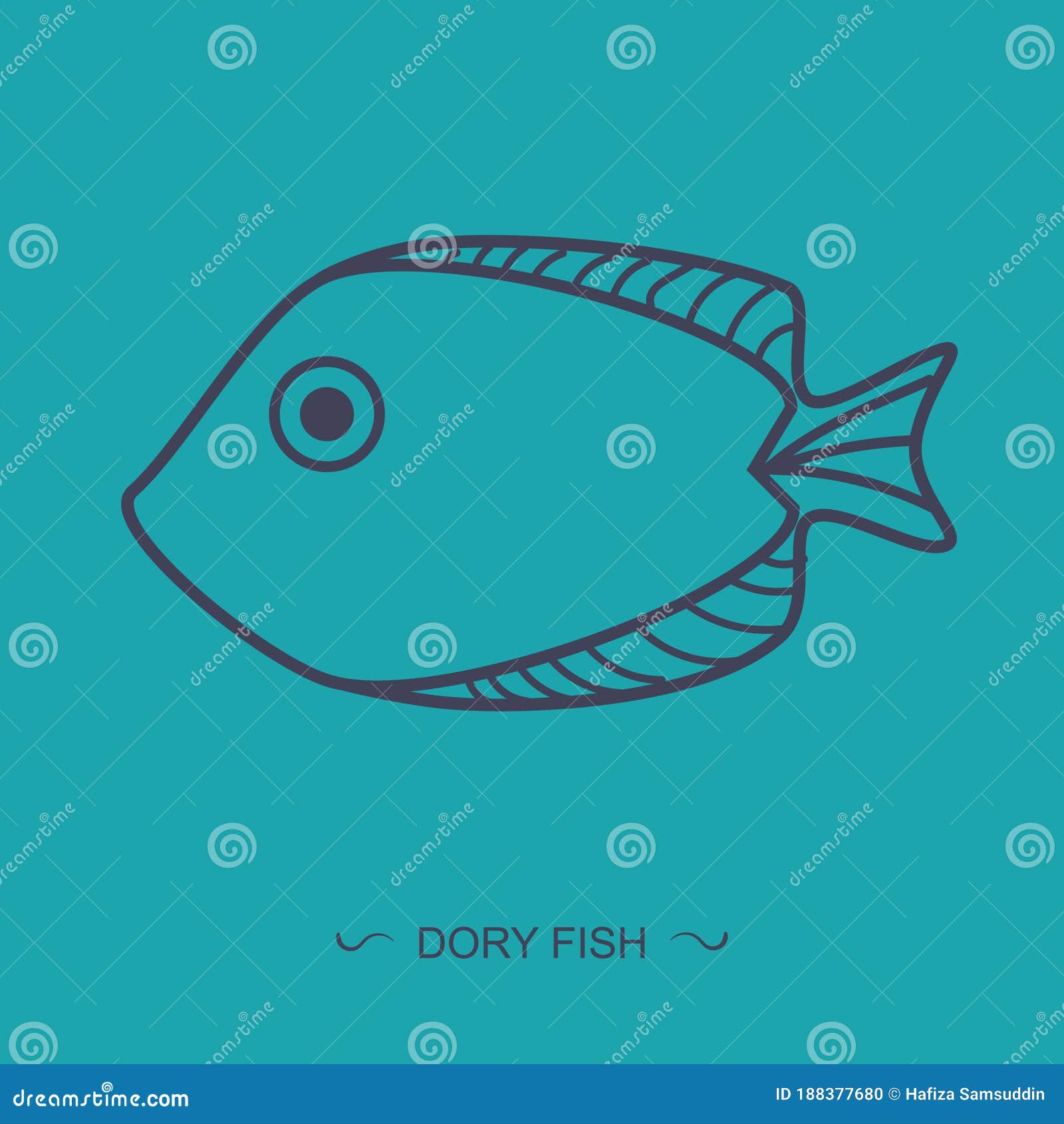 Dory Fish. Vector Illustration Decorative Design Stock Vector ...