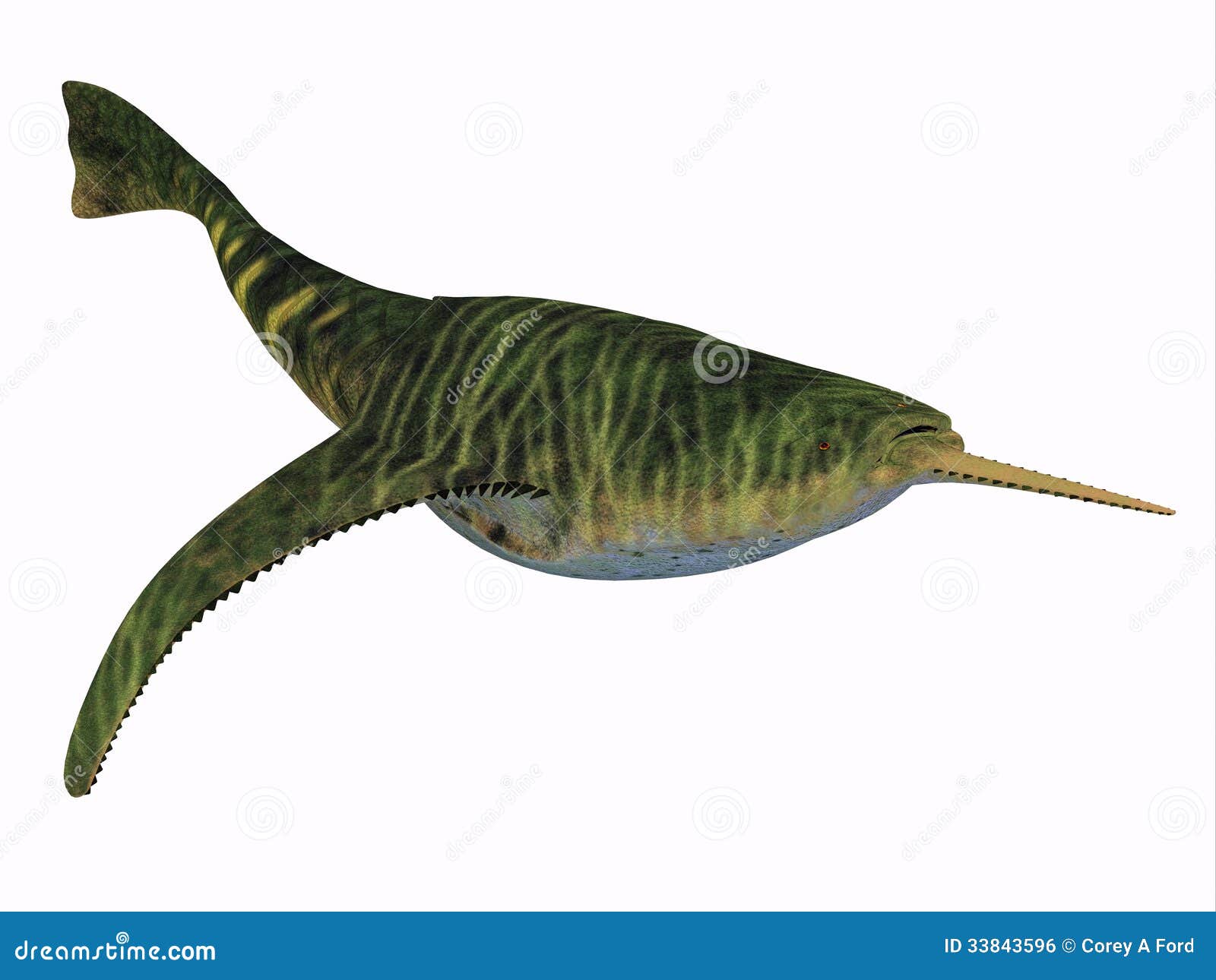 Doryaspis Fish on White stock illustration. Illustration of prehistoric ...