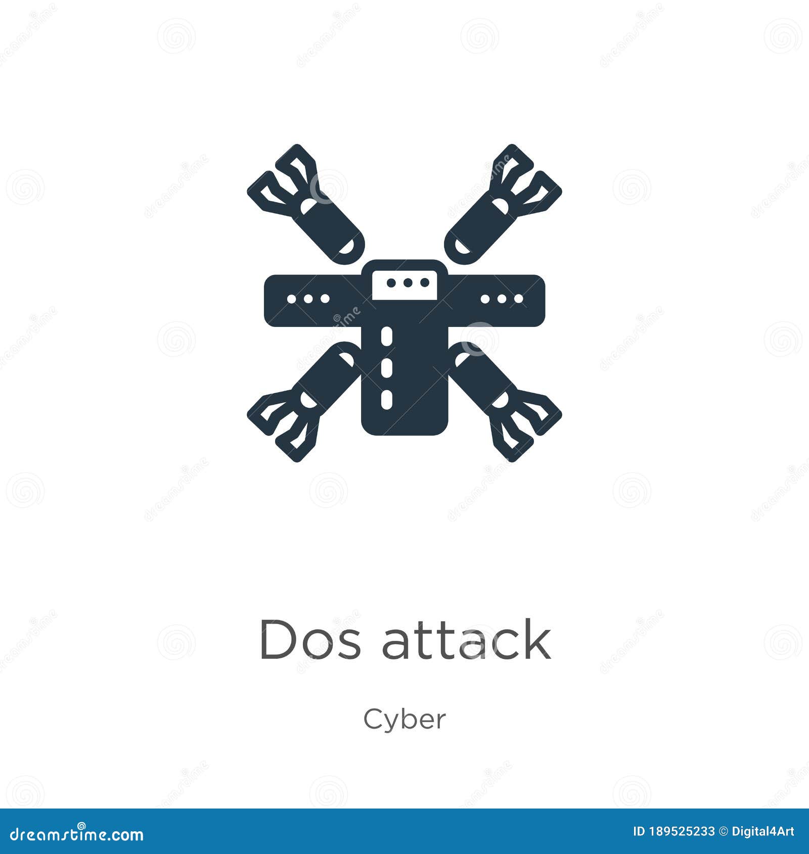 Dos Attack Icon Vector. Trendy Flat Dos Attack Icon from Cyber ...