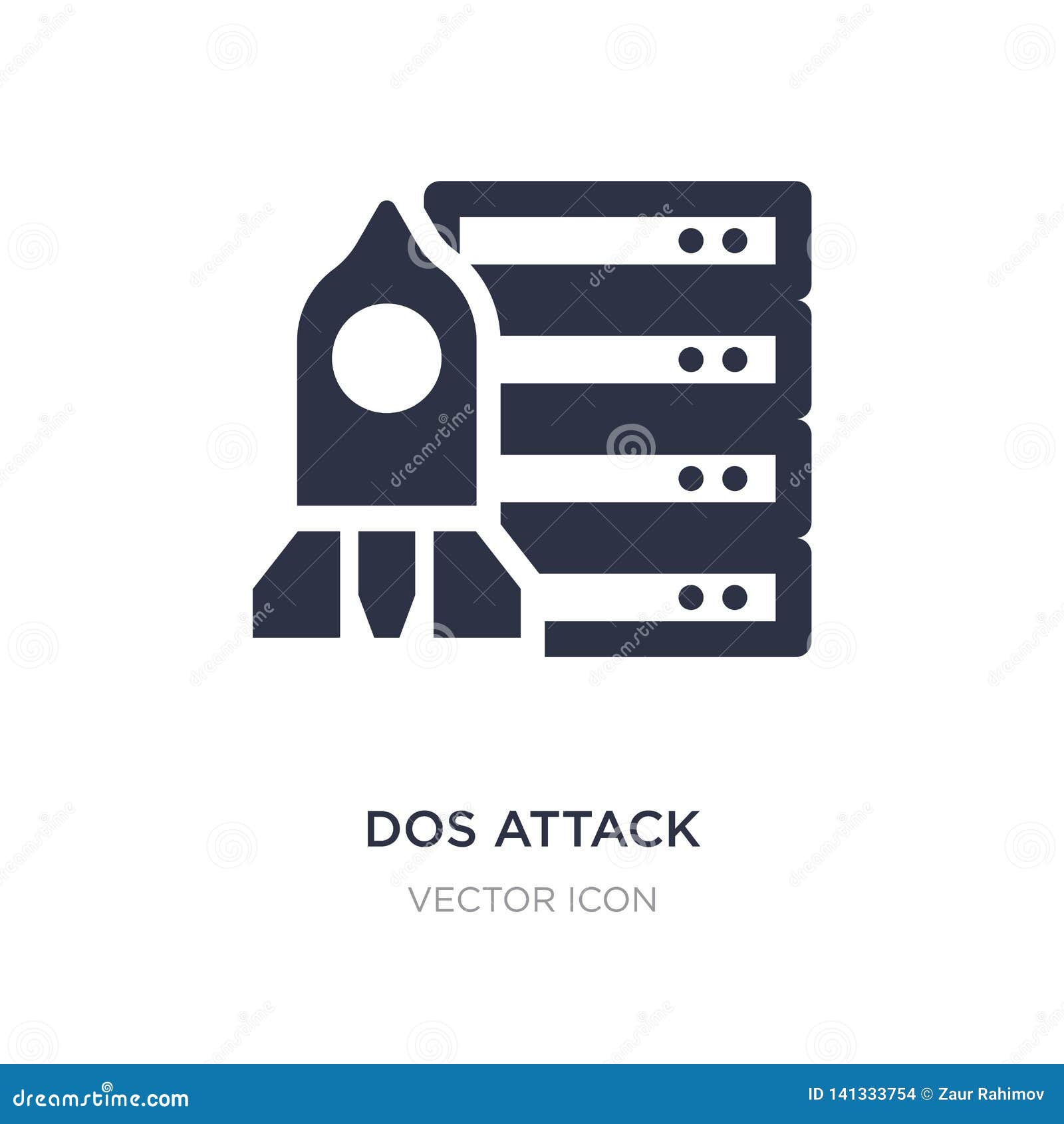 Dos Attack Icon on White Background. Simple Element Illustration from ...