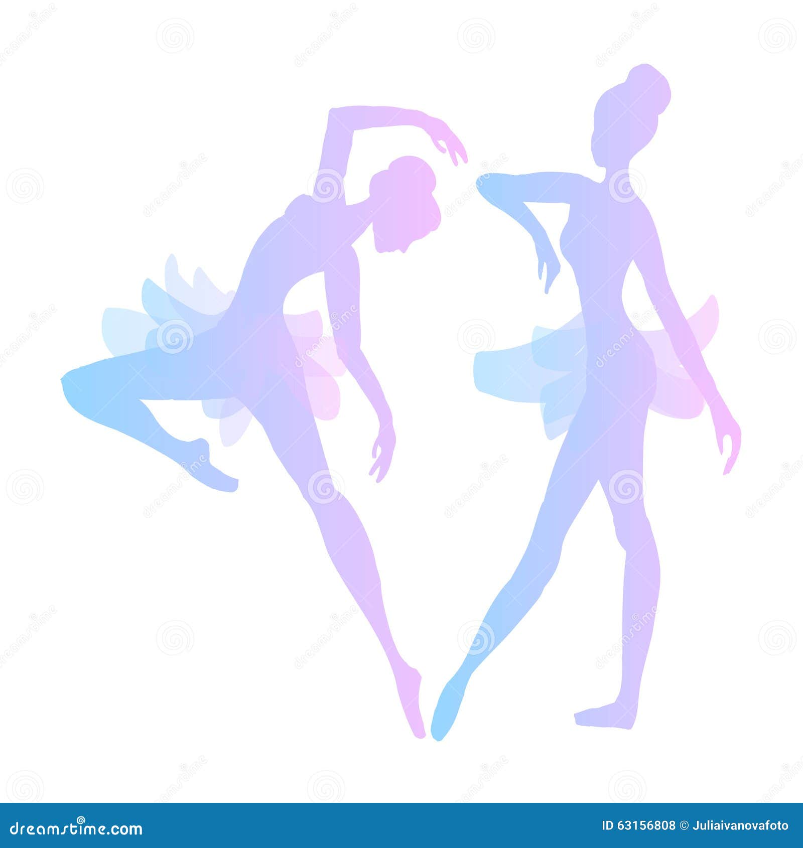 Dos Bailarinas Lindas Del Vector Ilustración del Vector - Ilustración ...