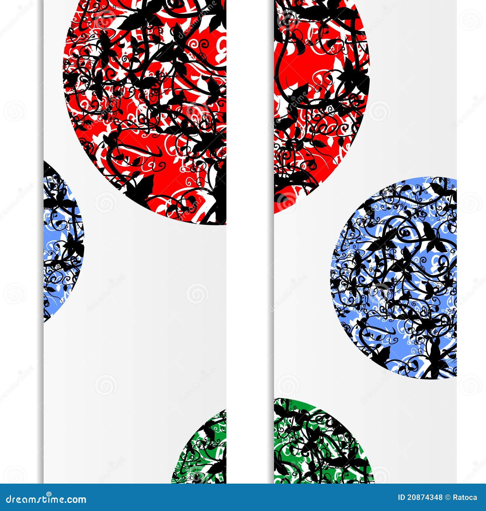 Dos banderas creativas ilustración del vector. Ilustración de circular ...