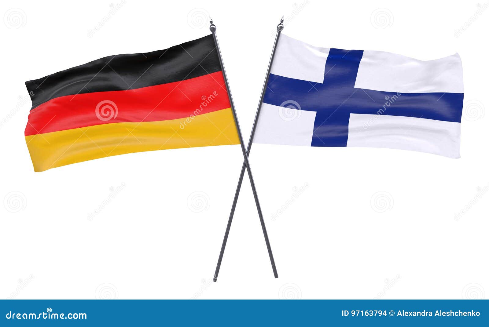 Dos banderas cruzadas stock de ilustración. Ilustración de celebre ...