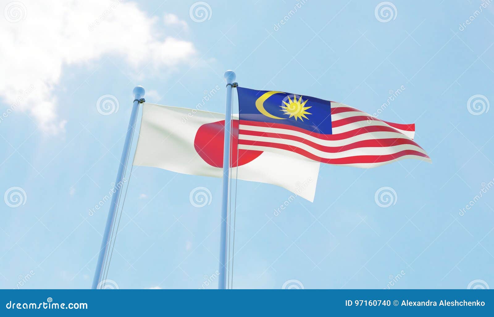 Dos banderas que agitan stock de ilustración. Ilustración de sociedad ...