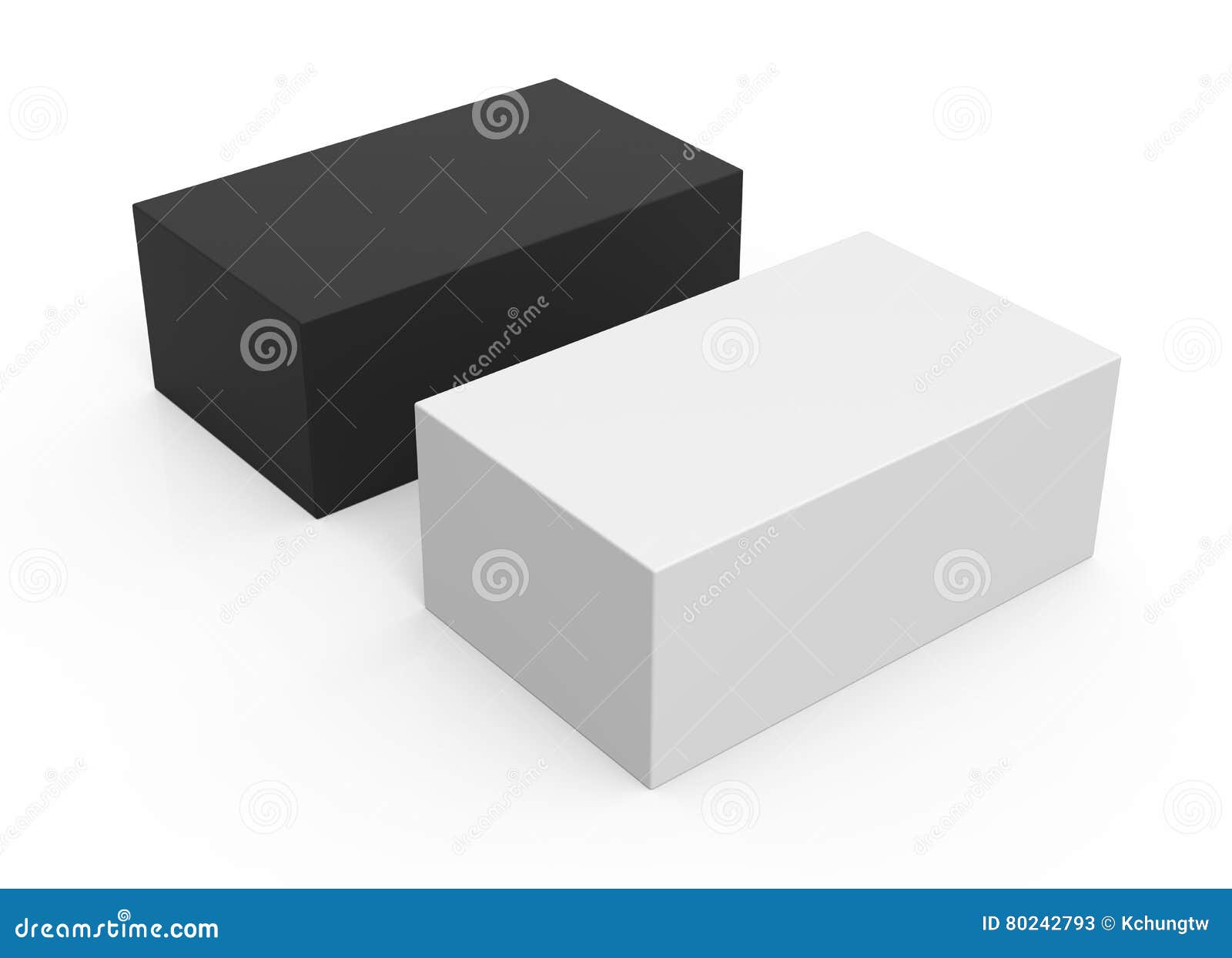 Dos Cajas En Blanco De La Plantilla Stock de ilustración - Ilustración ...