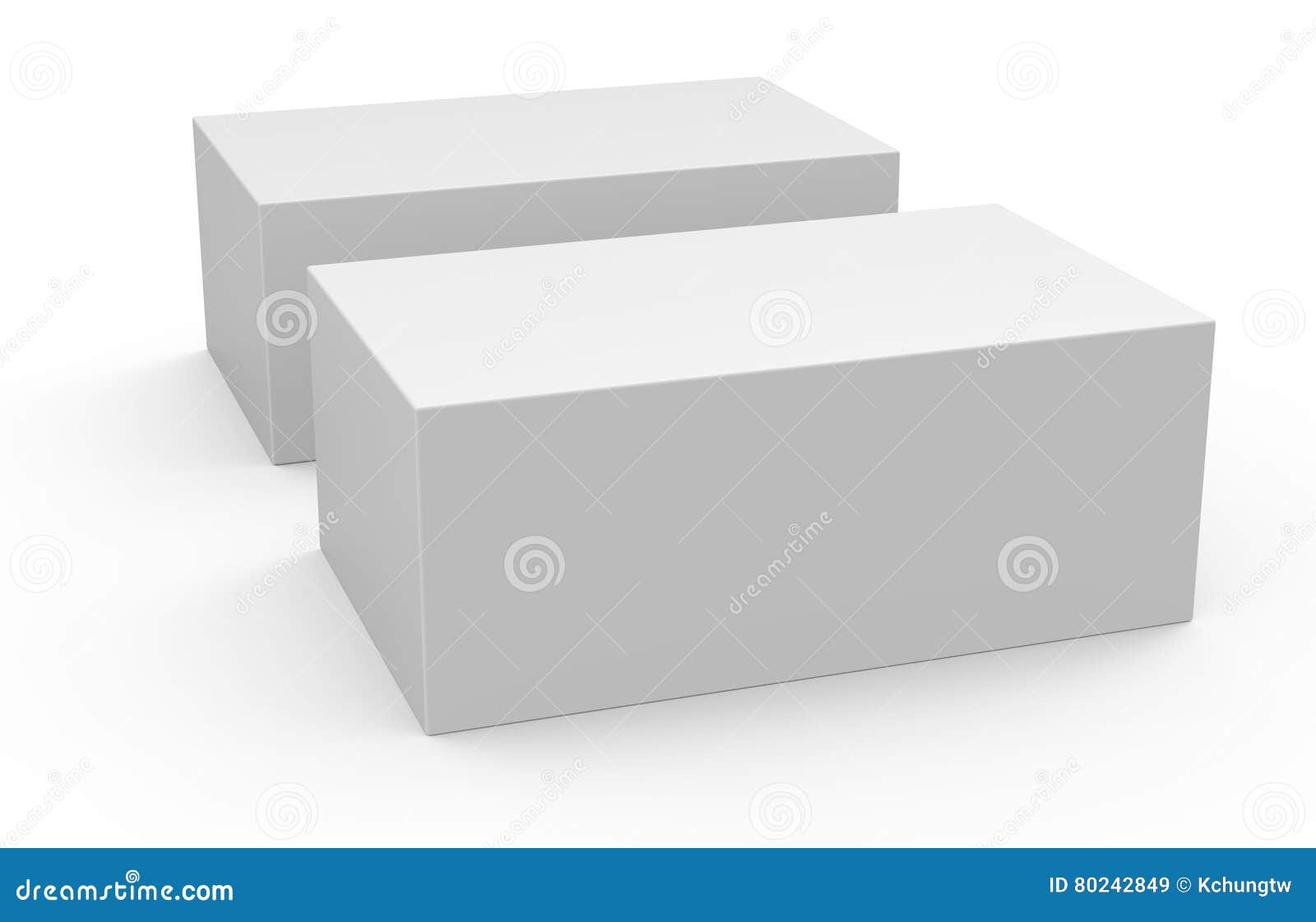 Dos Cajas En Blanco De La Plantilla Stock de ilustración - Ilustración ...