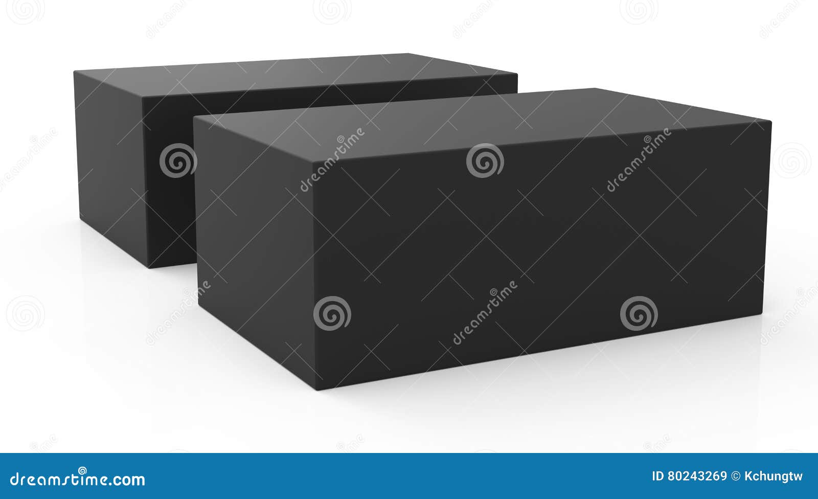 Dos Cajas En Blanco De La Plantilla Imagen de archivo - Imagen de ...