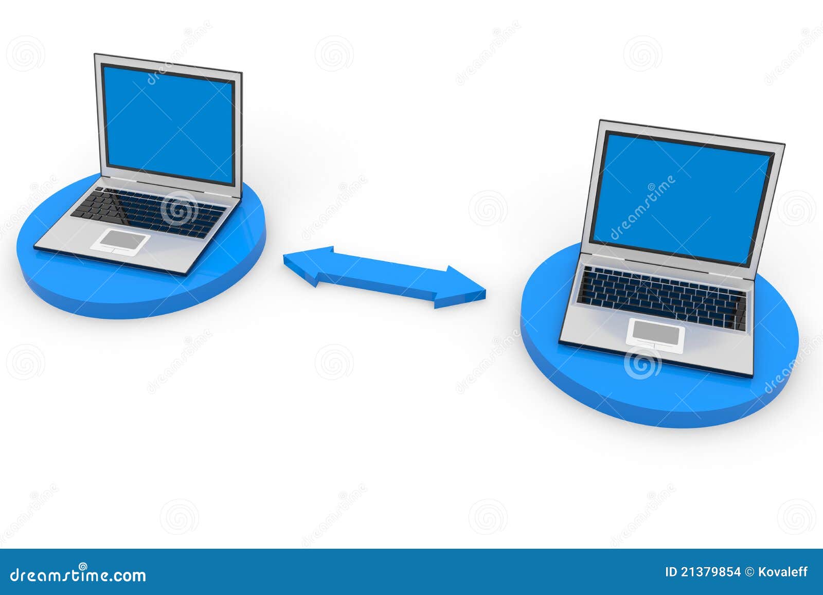 Dos computadoras portátiles conectadas