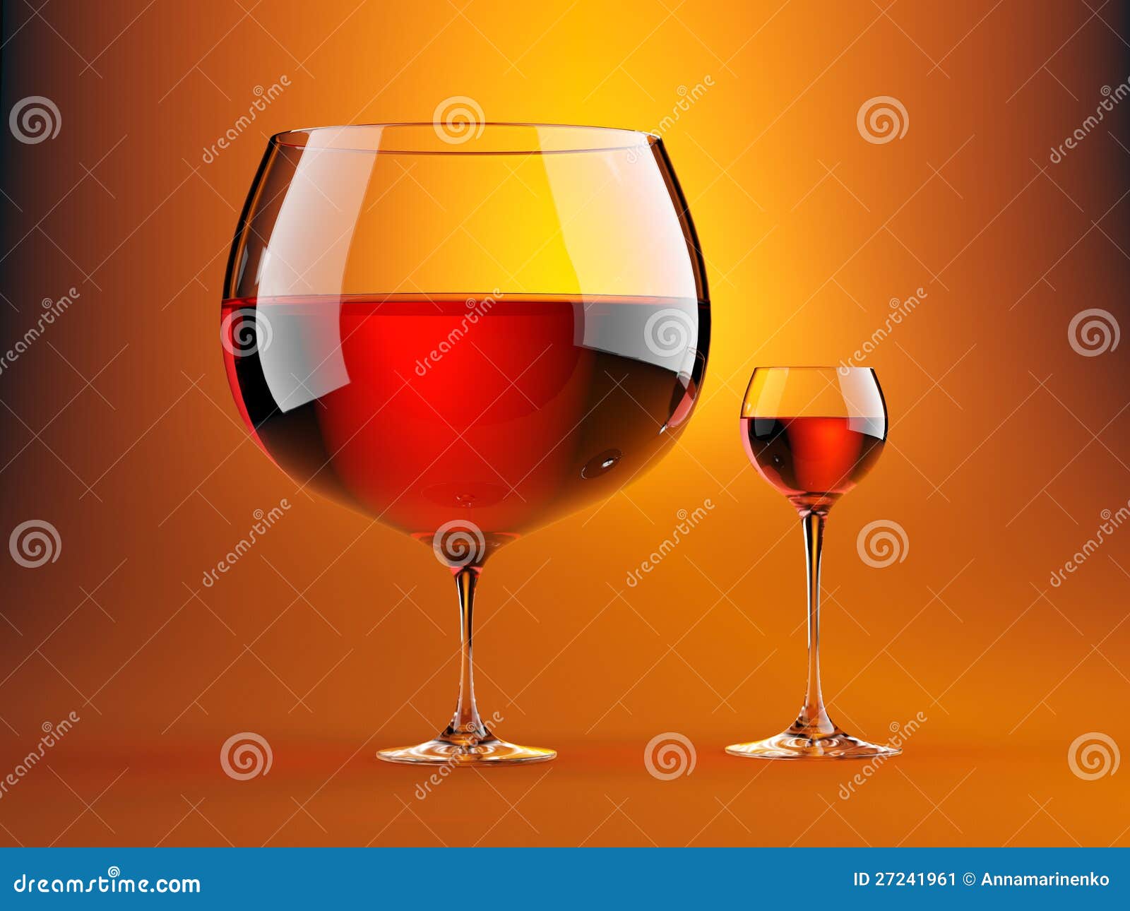 Dos copas imagen de archivo. Imagen de completo, diferencia - 27241961