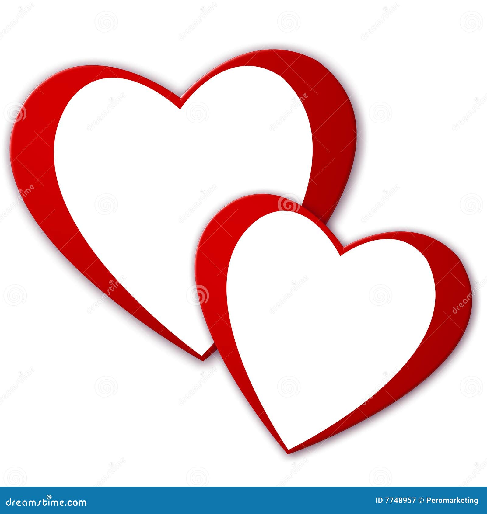 Dos corazones stock de ilustración. Ilustración de modelo - 7748957