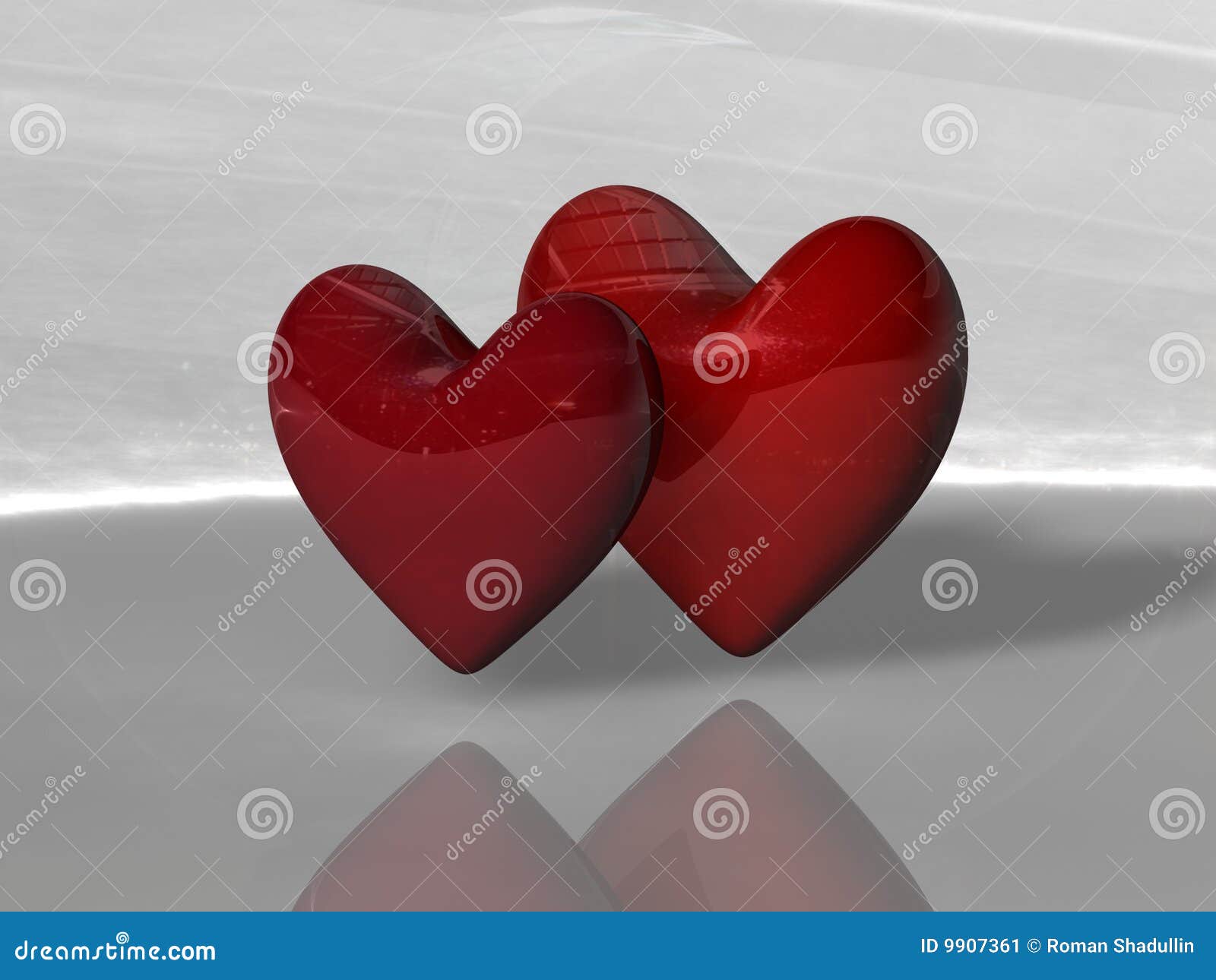 Dos corazones stock de ilustración. Ilustración de valentinas - 9907361