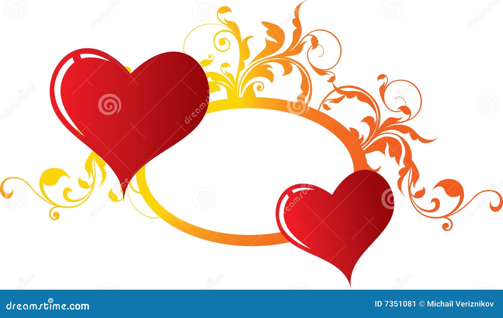 Dos corazones enamorados ilustración del vector. Ilustración de ...