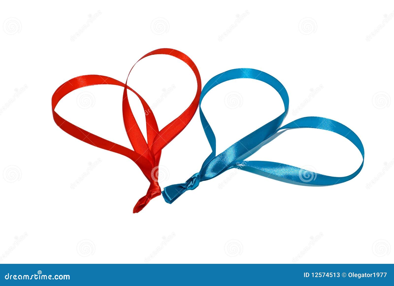 Dos Corazones Hechos De Cintas Imagen de archivo - Imagen de ...