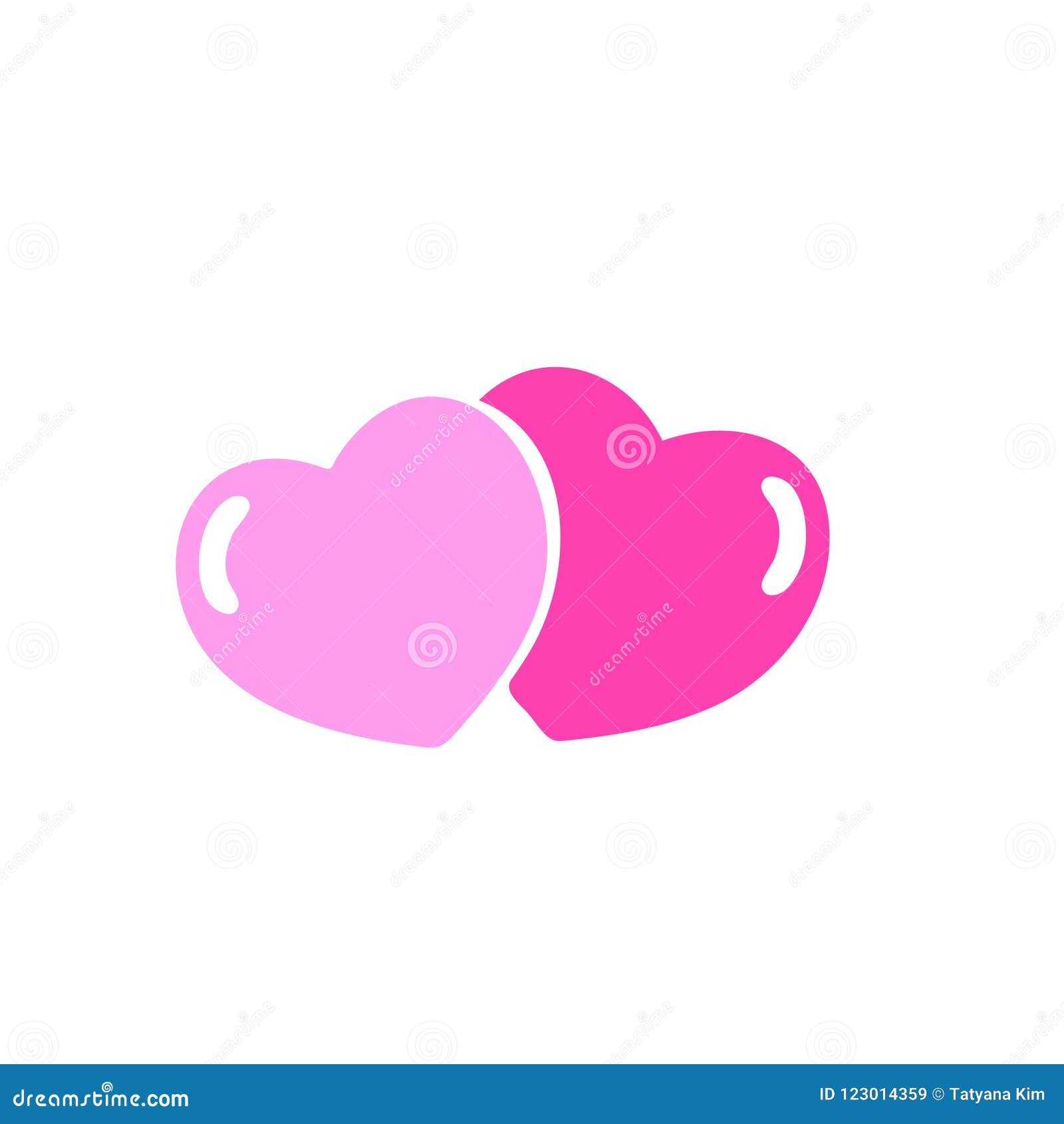 Dos Corazones - Icono Del Vector Ilustración del Vector - Ilustración ...