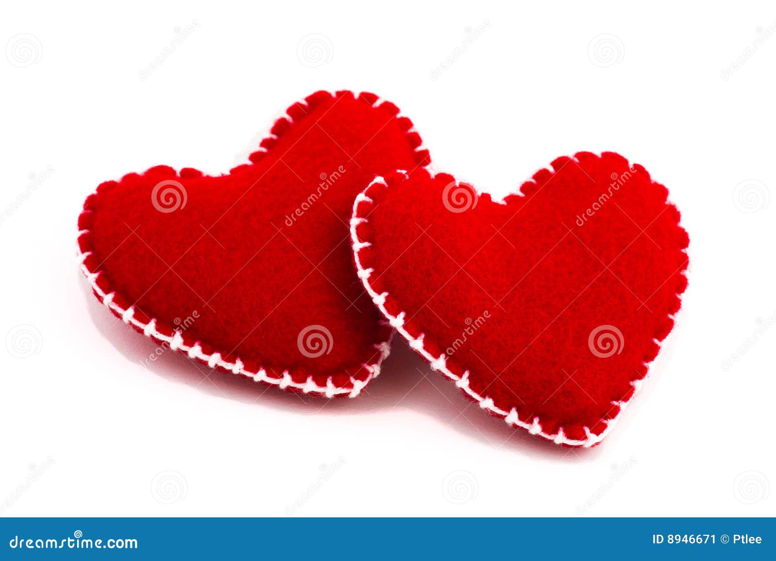 Dos Corazones Rellenos Junto Imagen de archivo - Imagen de nueve ...