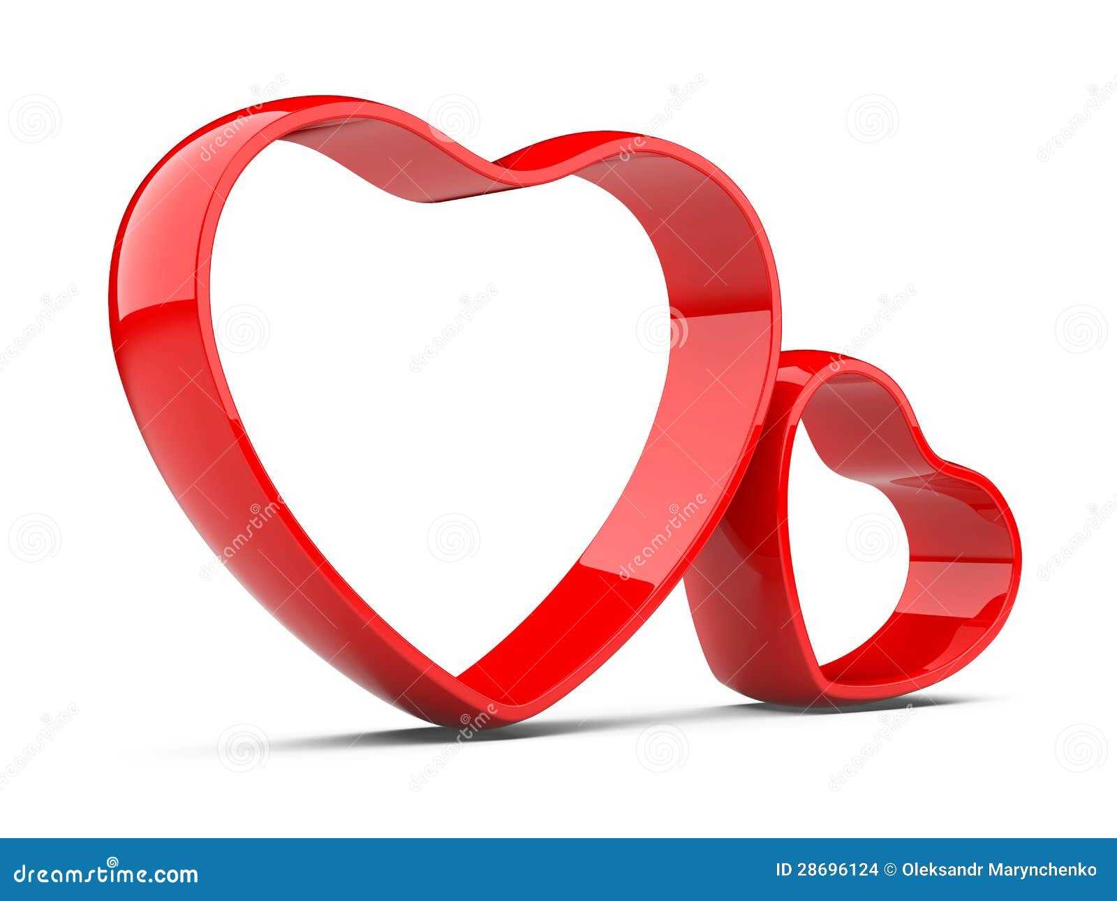 Dos corazones rojos stock de ilustración. Ilustración de color - 28696124