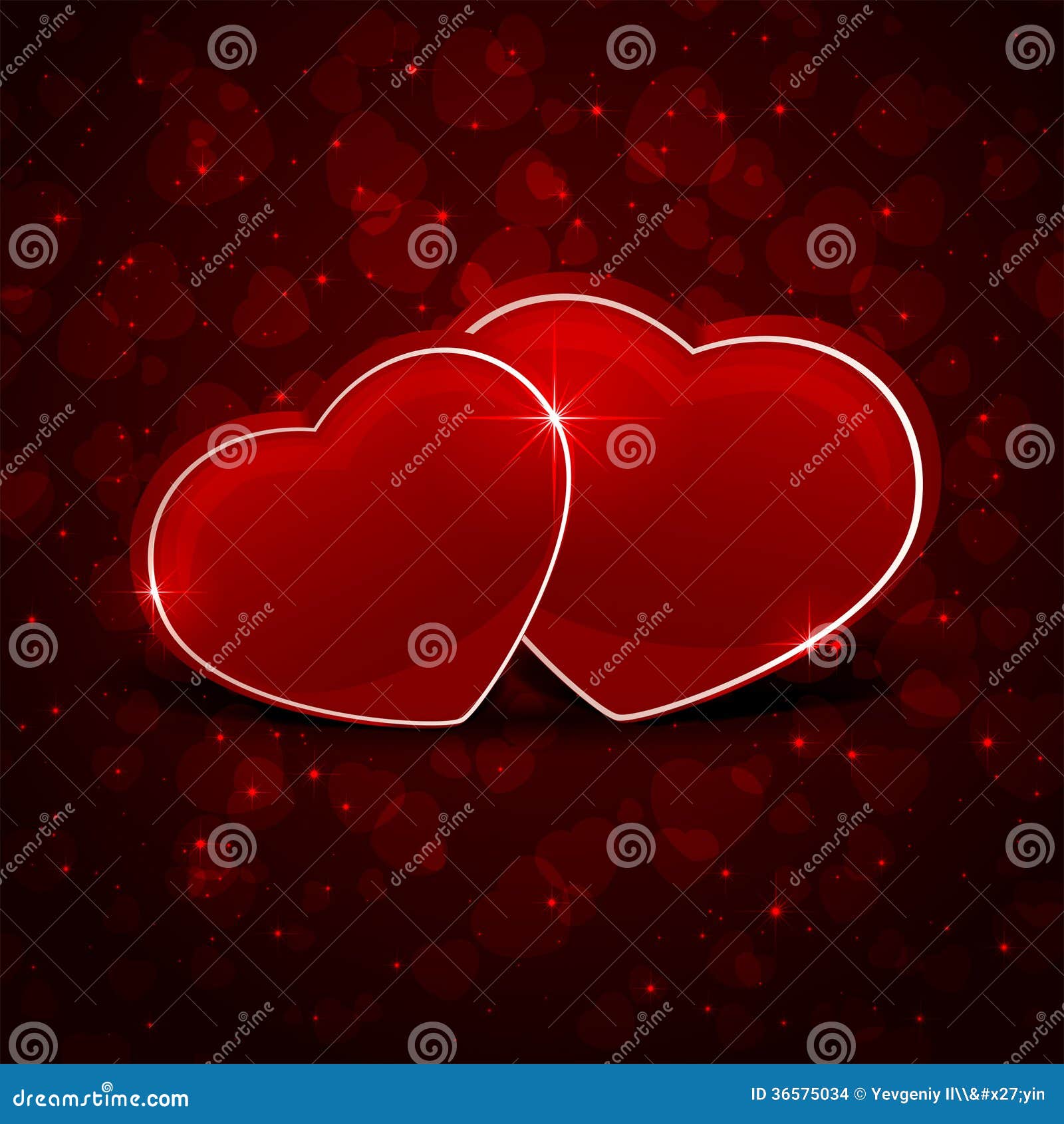 Dos corazones rojos ilustración del vector. Ilustración de madres ...